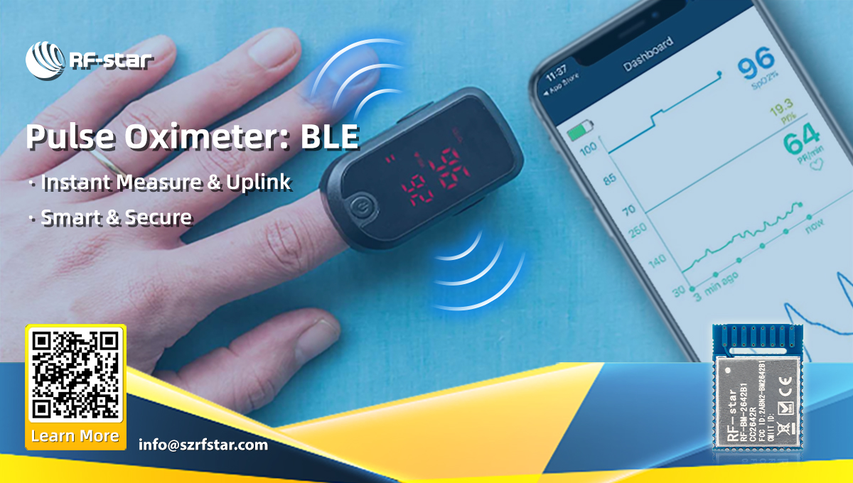 Pulse Oximeter With BLE |RFSTARIOT.com